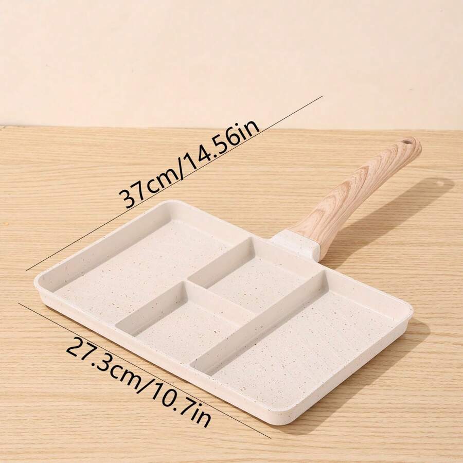 1pc Multipurpose Flat Pan For Frying, Baking With Whetstone Non-Stick ...