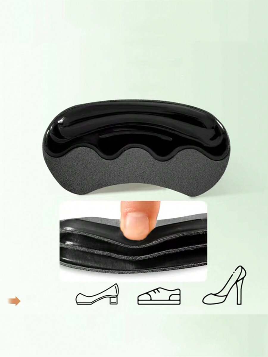 1pair 4d Anti-Slip Silicone Gel Heel Pads For Women To Prevent Heel ...