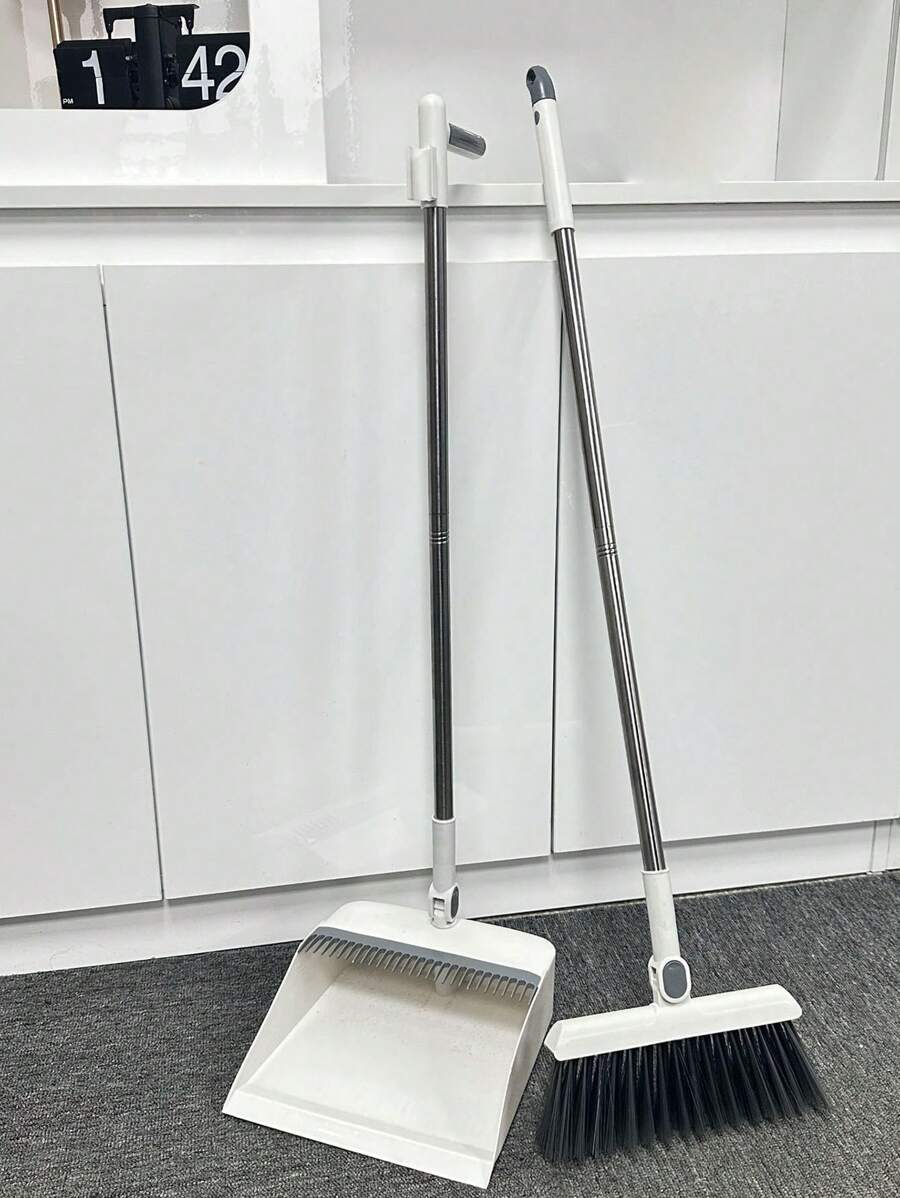 1 Pièce Ensemble De Balai De Style Simple Blanc Pour Le Nettoyage De La ...