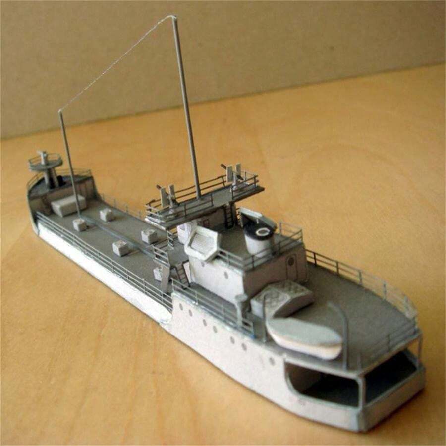 Diy Paper Model 1:400 Scale Uss Helena Light Cruiser & Y-75 Oil Tanker ...