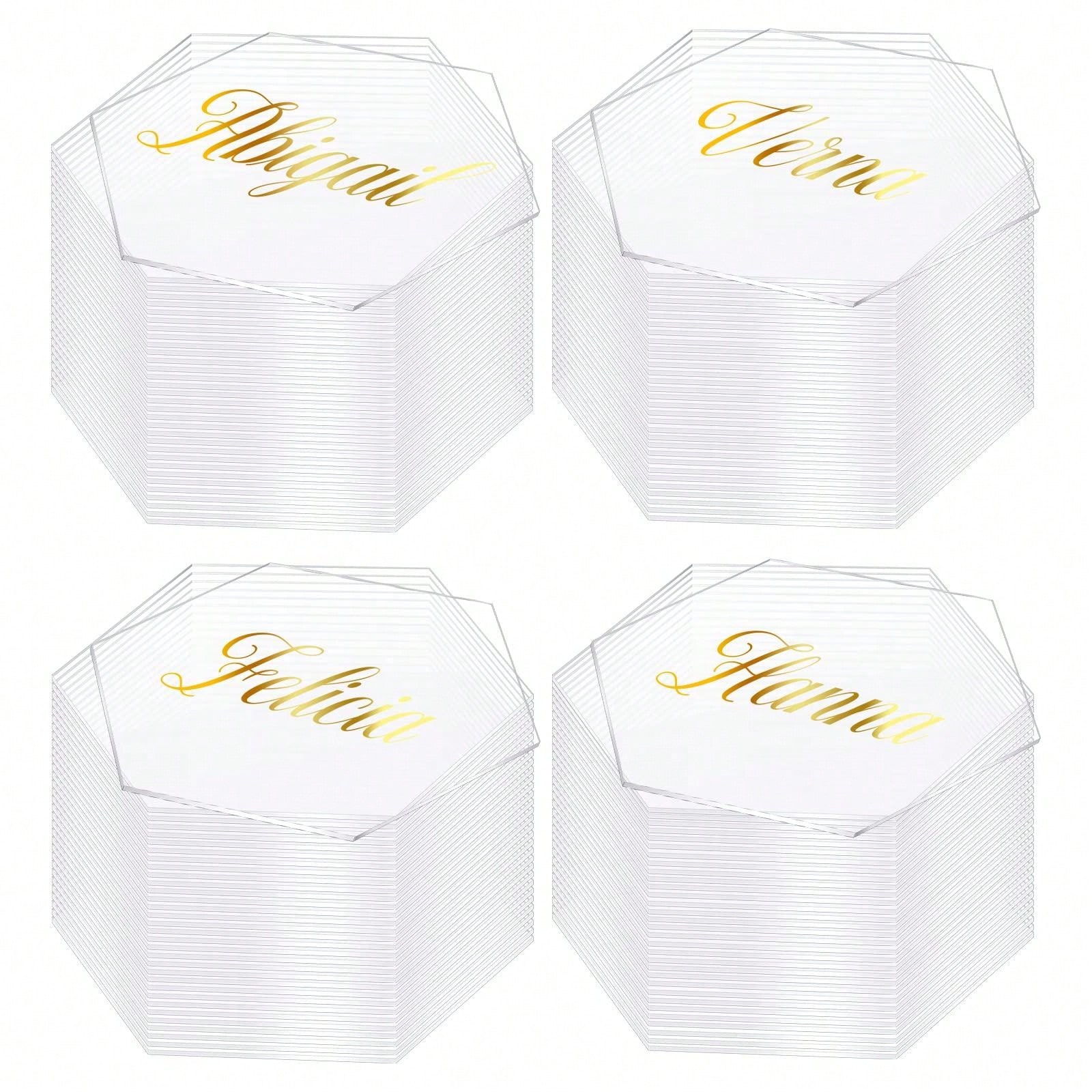 50 Pcs Clear Acrylic Place Cards Acrylic Name Cards Acrylic Table ...