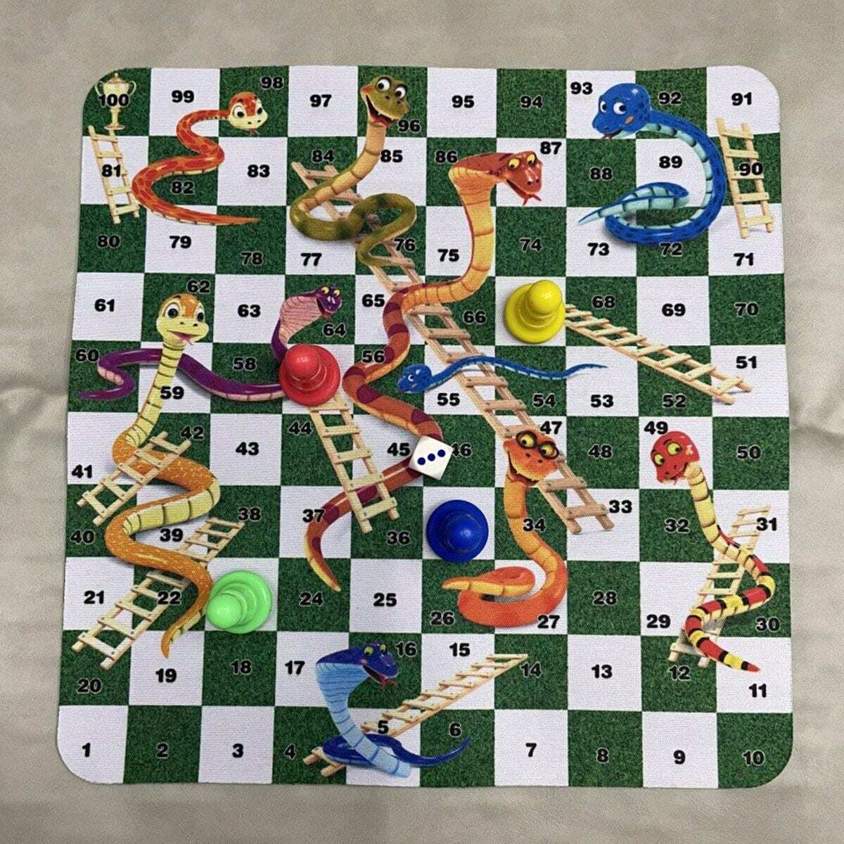 Snakes And Ladders Chess Set Board Game Rubber Material Snakes And Ladder Chess Can Be Used As ...