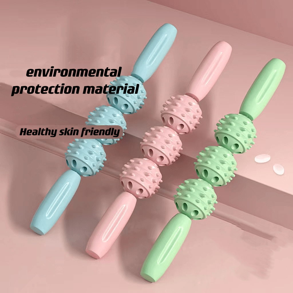 Leg Slimming Massage Stick, Foam Roller With Spiky Ball / Muscle Roller ...