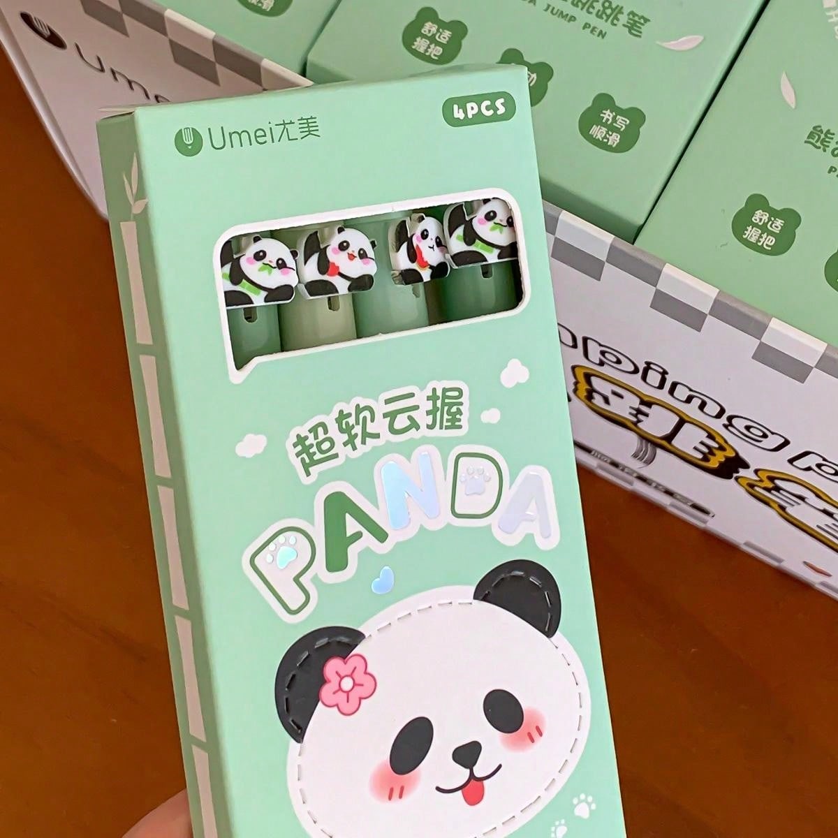 Youmei Panda Fat Erasable Jumping Pen 4pcs/Set | SHEIN EUR