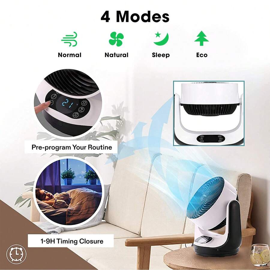 VIVOSUN 13 Inch Air Circulator Fan, 45W Strong Wind Floor Fan ...