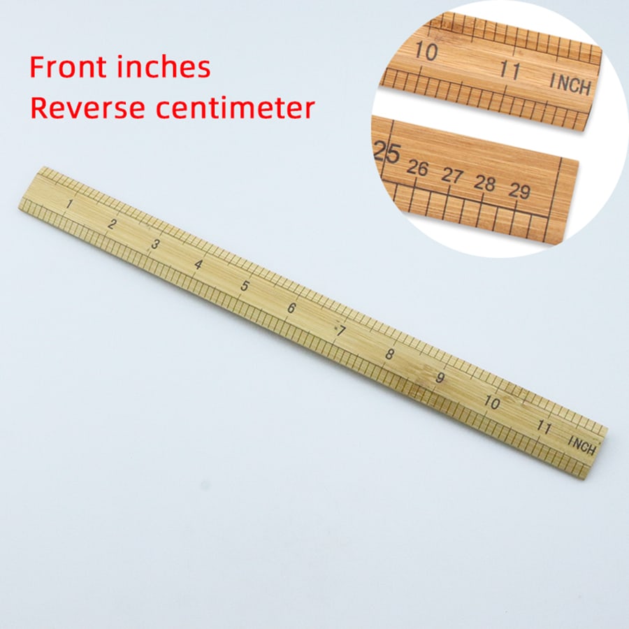 1pc Bamboo Ruler For Clothing Design And Drafting, 1pc Wooden Ruler For ...