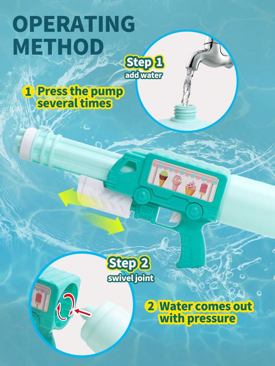 Kids' Outdoor Water Gun, Shooting & Water Blasting Spray Gun For ...