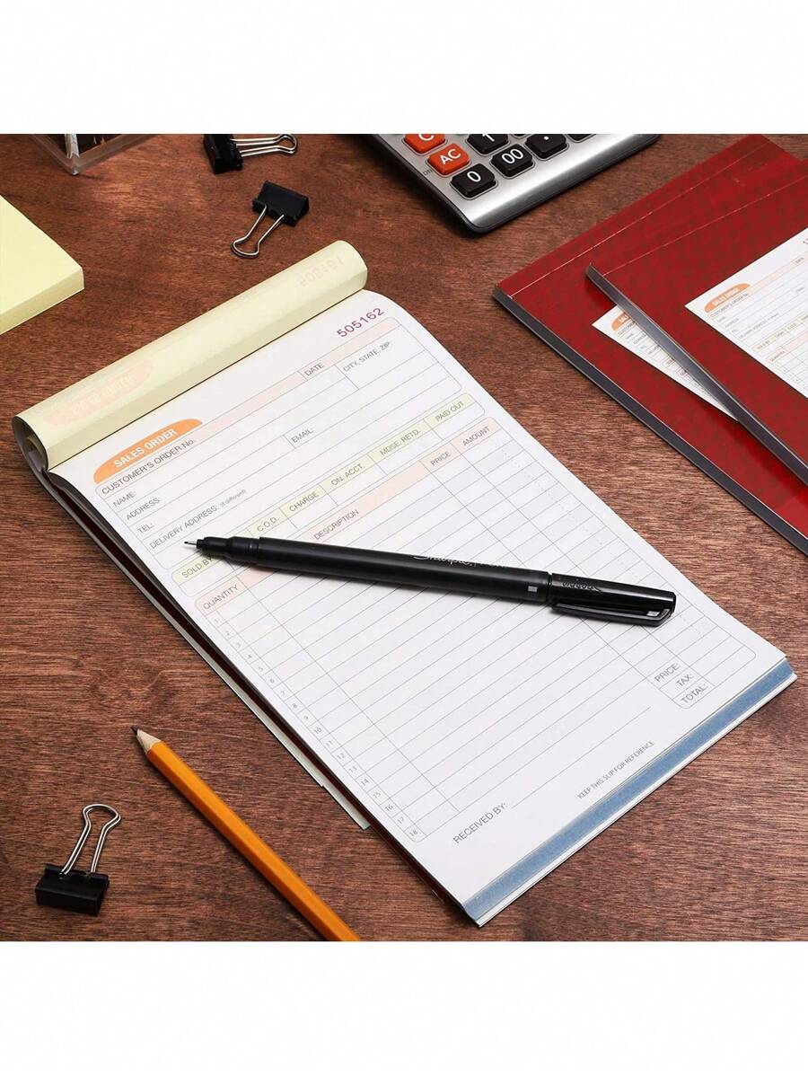 Invoice Book, 2 Part Carbonless (Red, 50 Sets, 3 Pack) | SHEIN USA