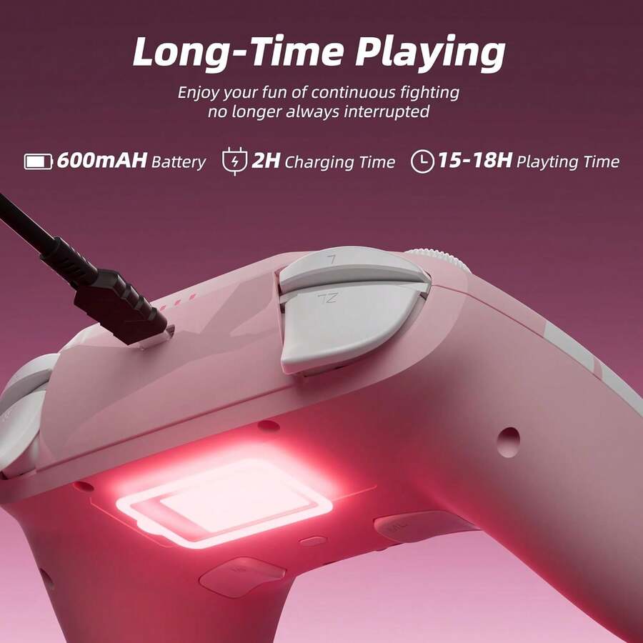 Mytrix Wireless Pro Controller Sakura Pink, Bluetooth Controller With ...