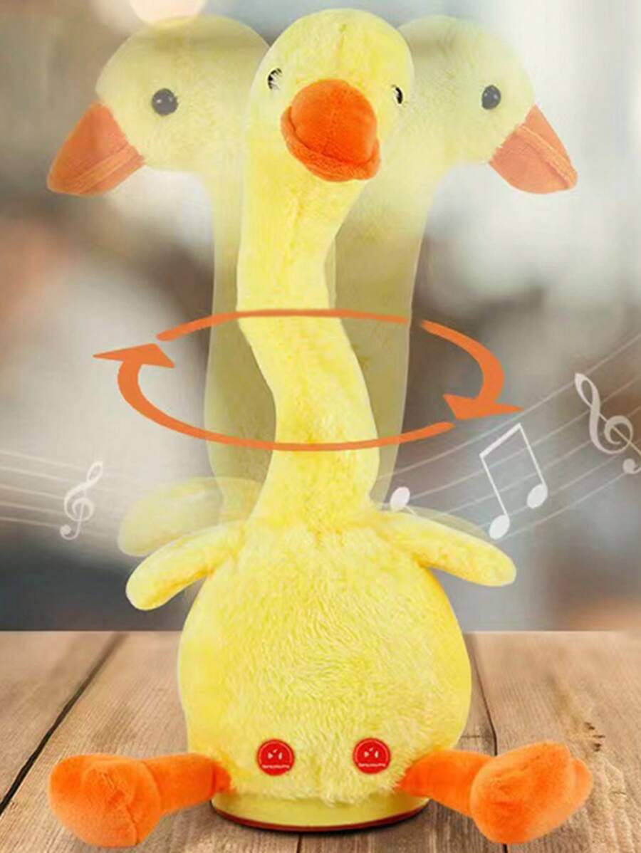 1PC Dancing Duck Neck Twist Electric Stuffed Toy, Singing, Glowing And ...
