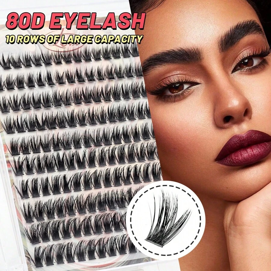 150 Fluffy Lash Extension Faux Mink Thick Cluster Eyelash Extensions ...