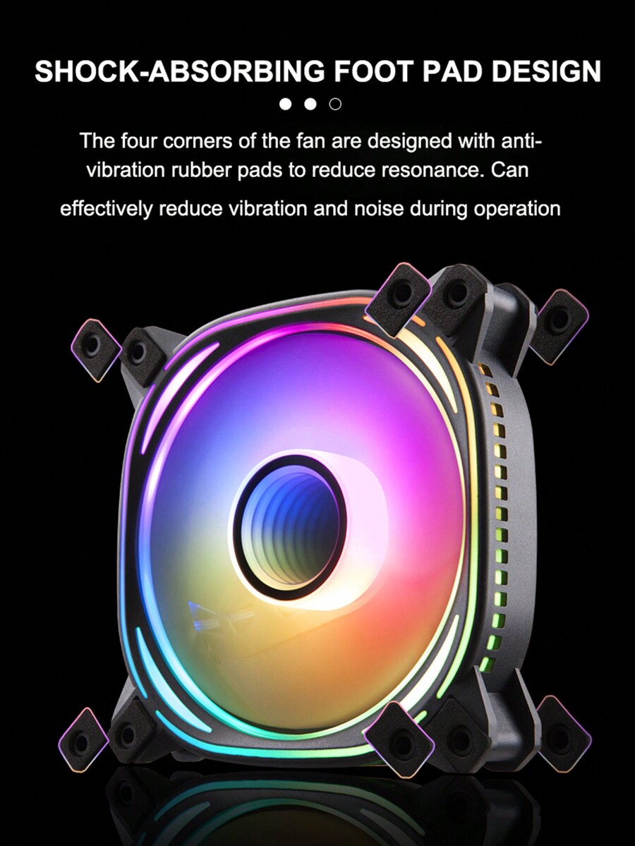 Golden Field Wind Craftsman Computer Case Fan 12CM Ultra-Quiet LED ...