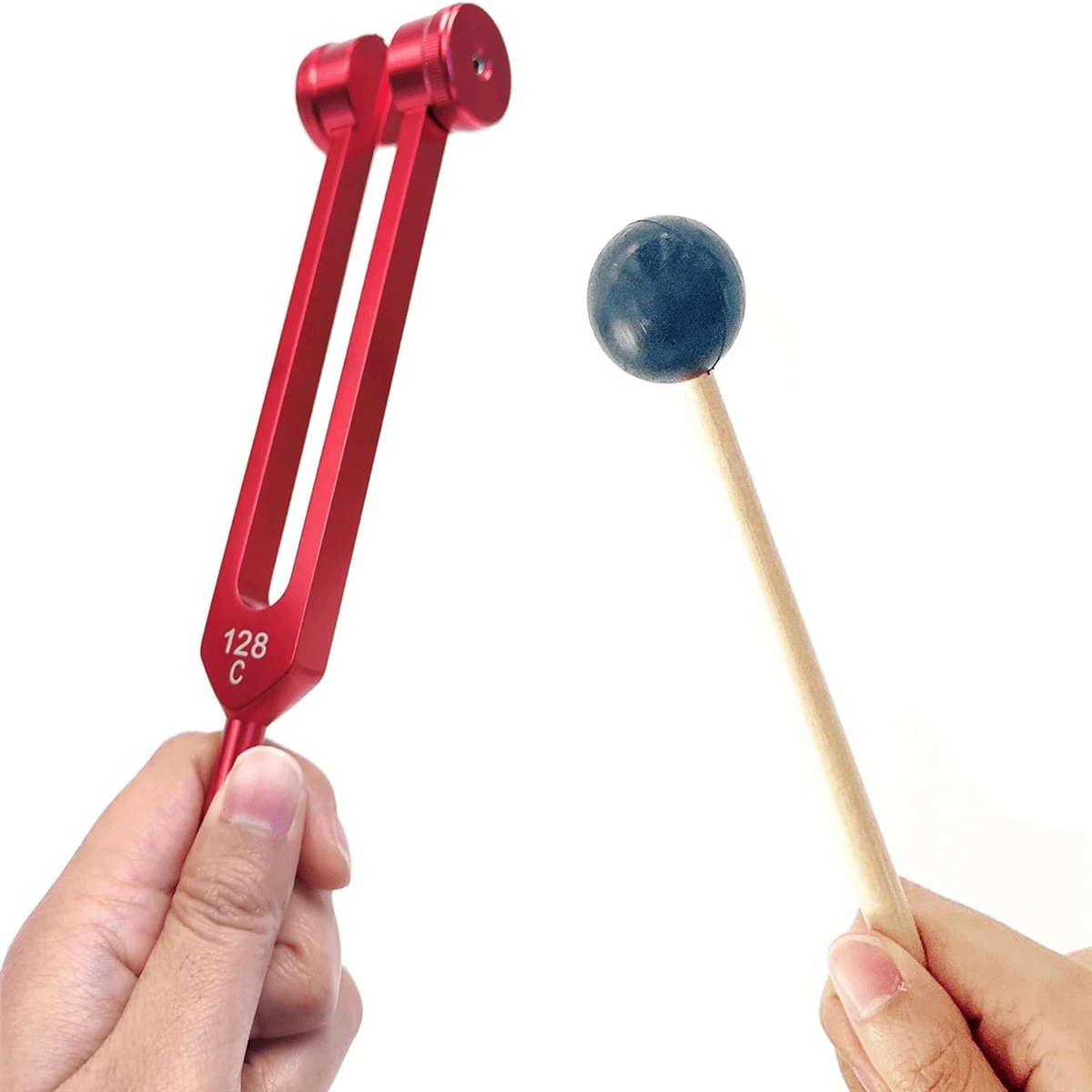 128 Hz Tuning Fork Weighted Red Tuning Forks For Healing 128 Hz Sonic ...