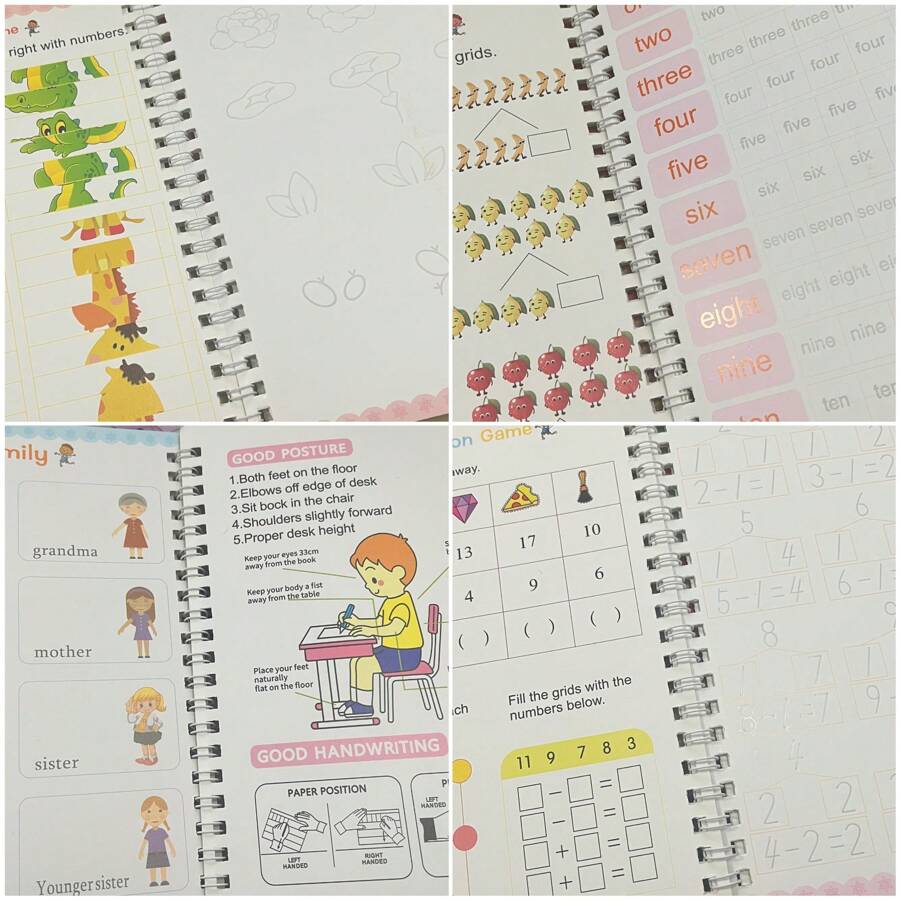 Ensemble de 4 cahiers d'exercices réutilisables pour la pratique de l ...