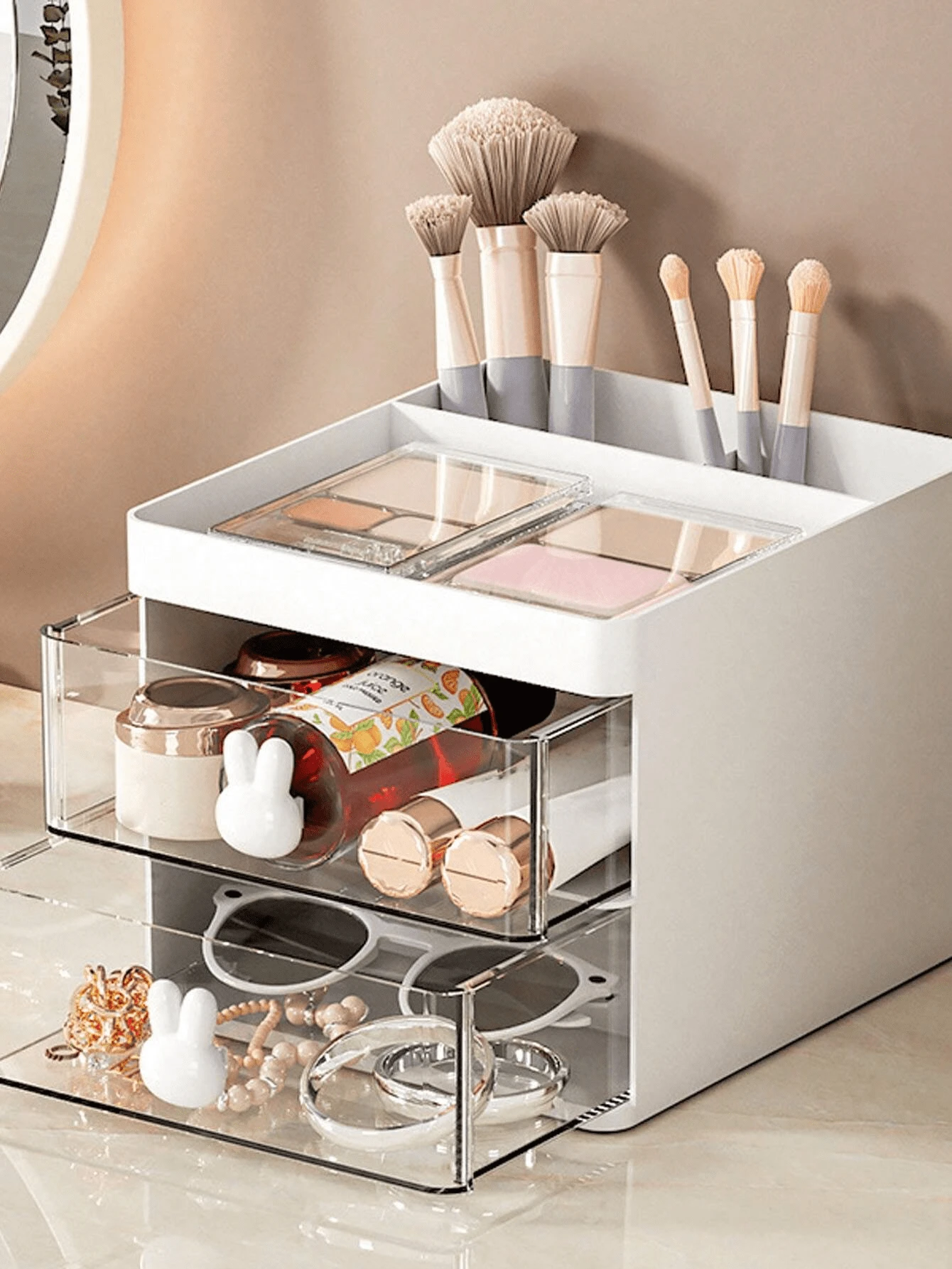 1pc Drawer Organizer, Small Drawer Type Desk Storage Cabinet, Plastic ...