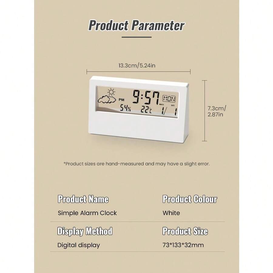 1pc Creative Electronic Alarm Clock, Multifunctional Weather Reference ...