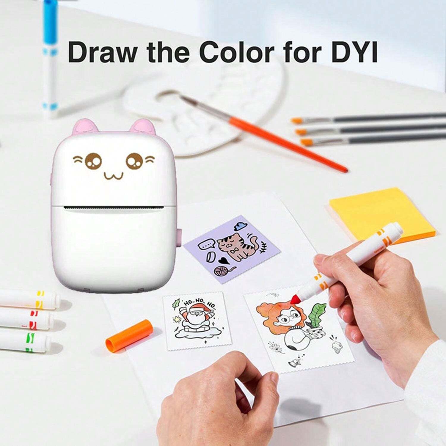 C9 Mini Portable Printer Set, Can Print Images, Photos, Labels, Text ...