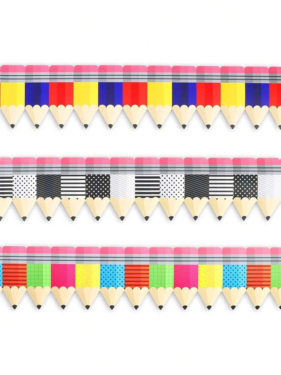 Pencil Bulletin Board Borders For Classrooms (36 Pack) | SHEIN USA