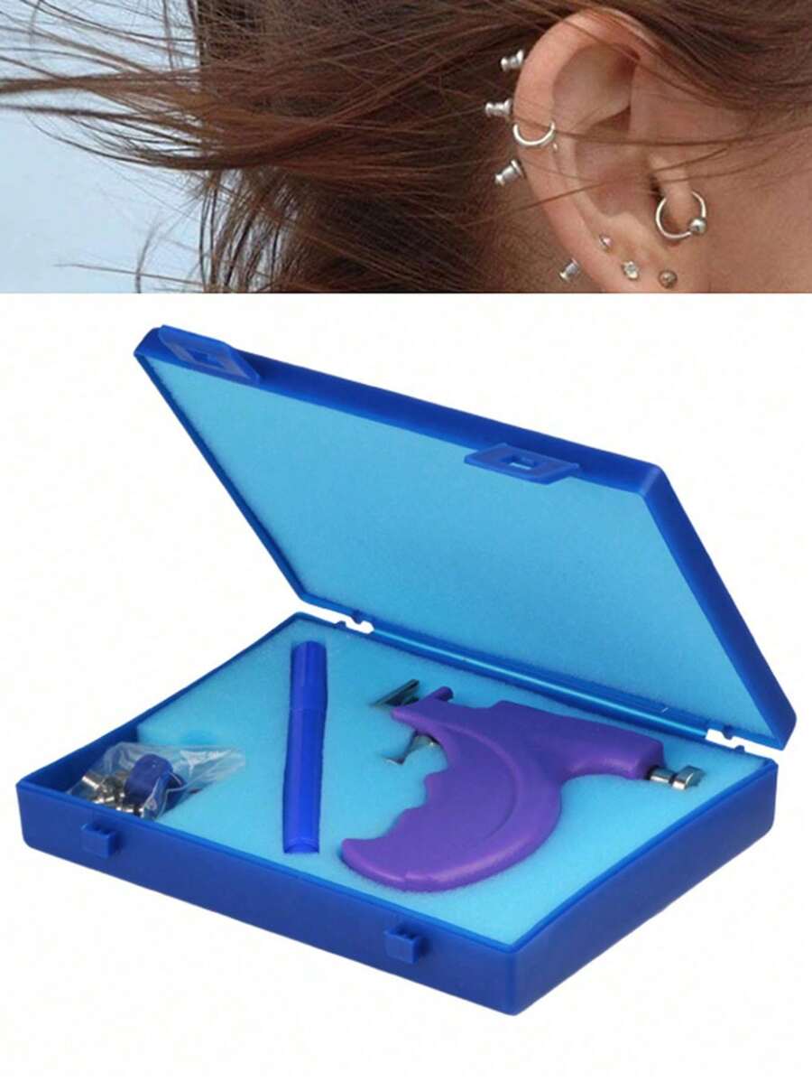 Professional Ear Piercing Gun Tools Reusable Safe Nose Navel Helix ...