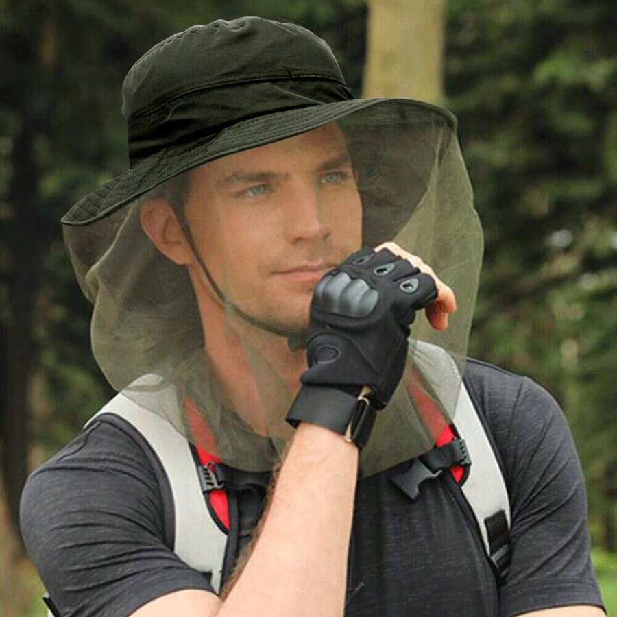 Ayamaya Mosquito Head Net Hat For Men Women Sun Hats Wide Brim | SHEIN USA