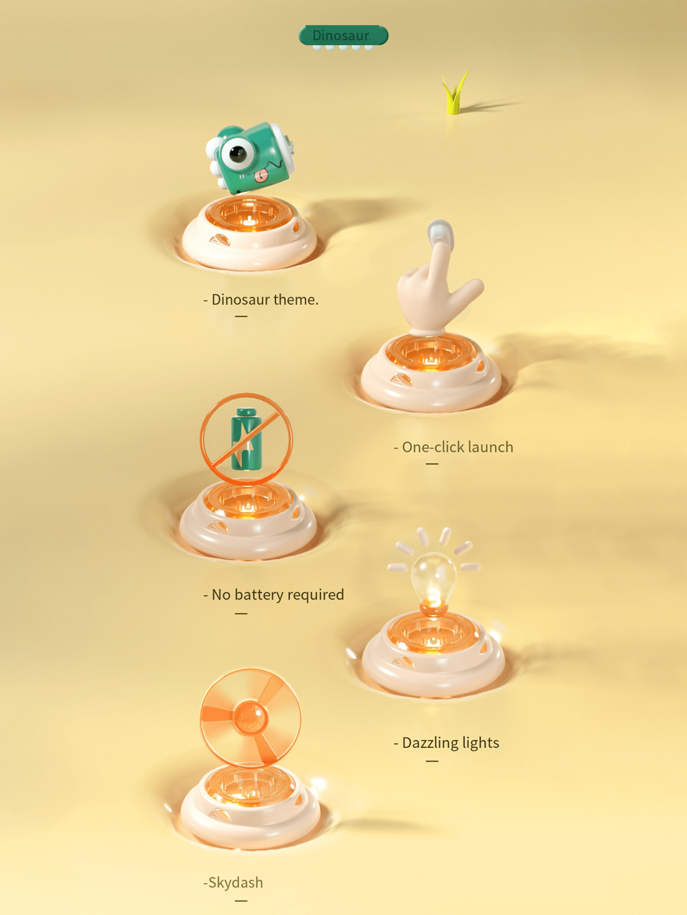 1pc Launcher Toy [Child Safety Certified], Outdoor Children's Flying ...