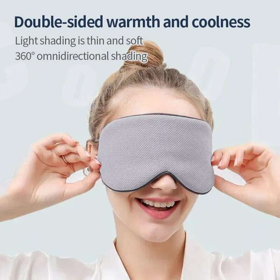 Sleeping Eye Mask, Breathable And Seamless Dual-Sided Icy Silk Sun ...