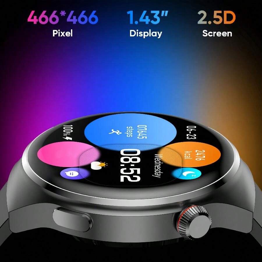 Little Meatball Smart Watch (Answer/Dial), Upgraded Fitness Full Touch ...