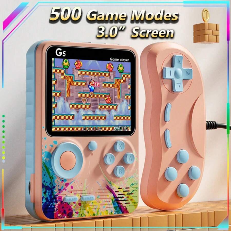Portable Retro Electronic Handheld Game Console 500 Built-In Games Mini ...