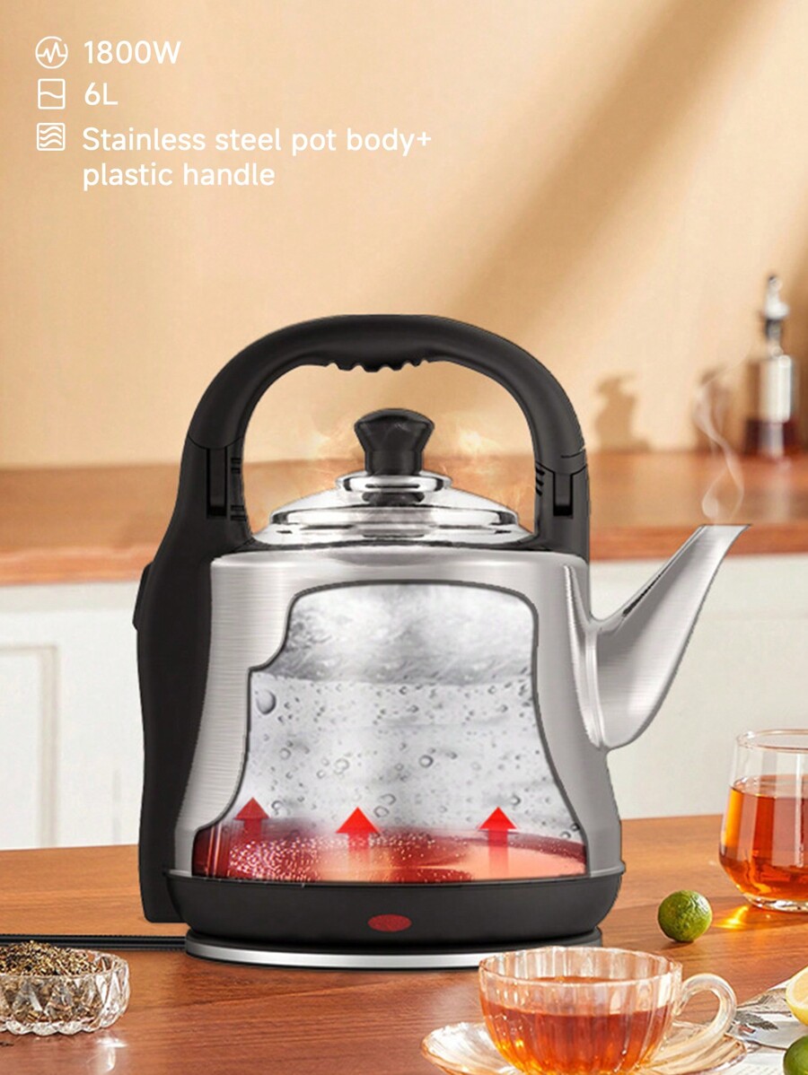Winning Star Electric Kettle 6L Stainless Steel Tea Kettle 1800W Fast ...