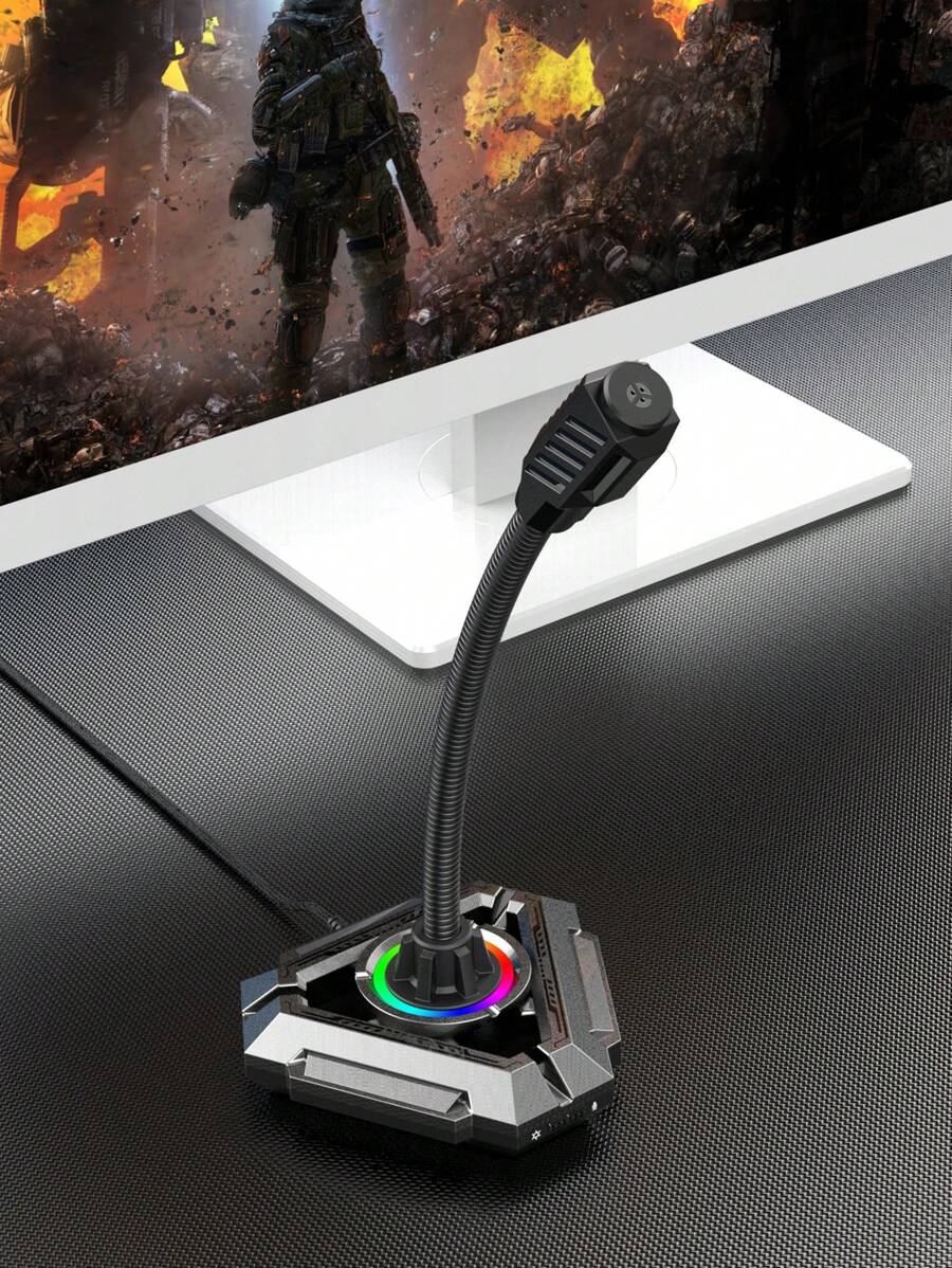 Desktop Gaming Conference Microphone, 360 Degree Omnidirectional Pickup ...