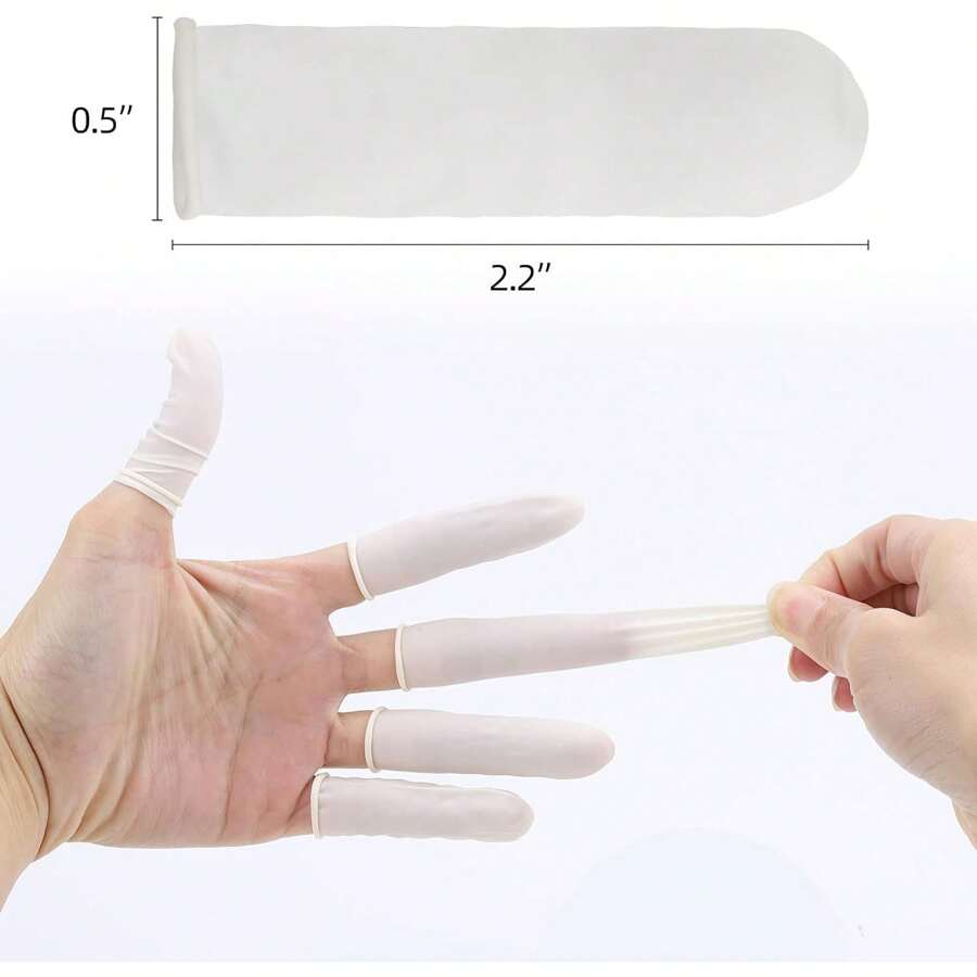 1 Bag Of 100/200 Disposable Latex Finger Cots, For Beauty, Acne ...