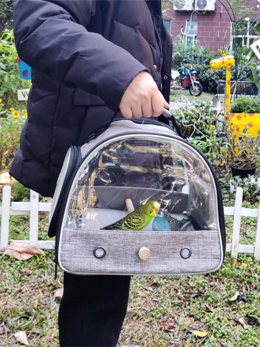 1pc Small Bird Travel Cage Carrier, Portable Small Bird Parrot Parakeet ...