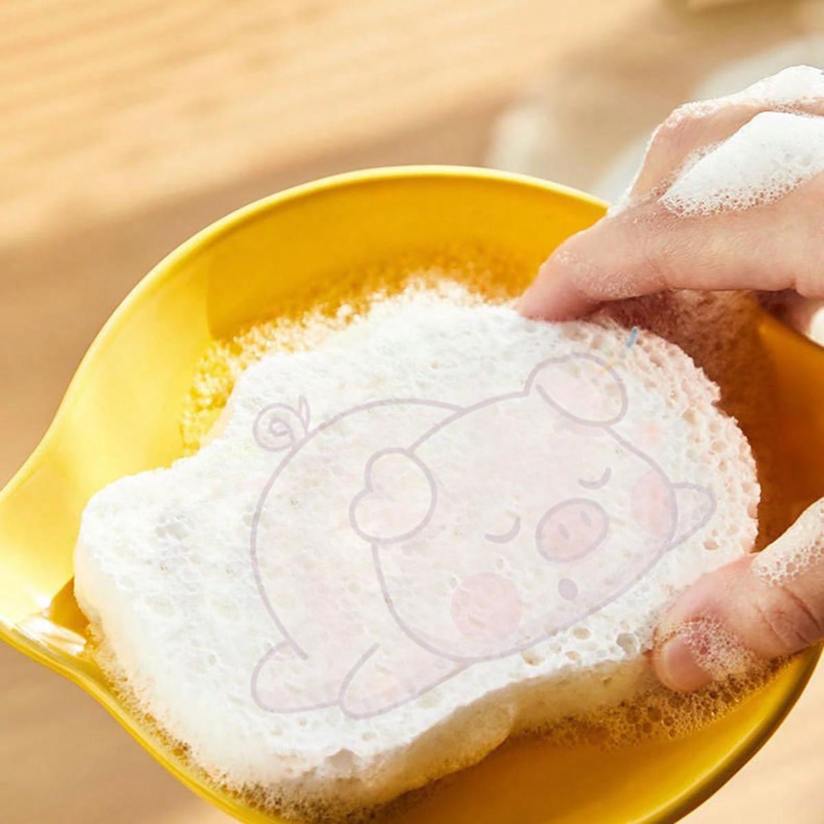 Compressed Wood Pulp Cotton Sponge To Wipe Kitchen Dishwashing Sponge ...