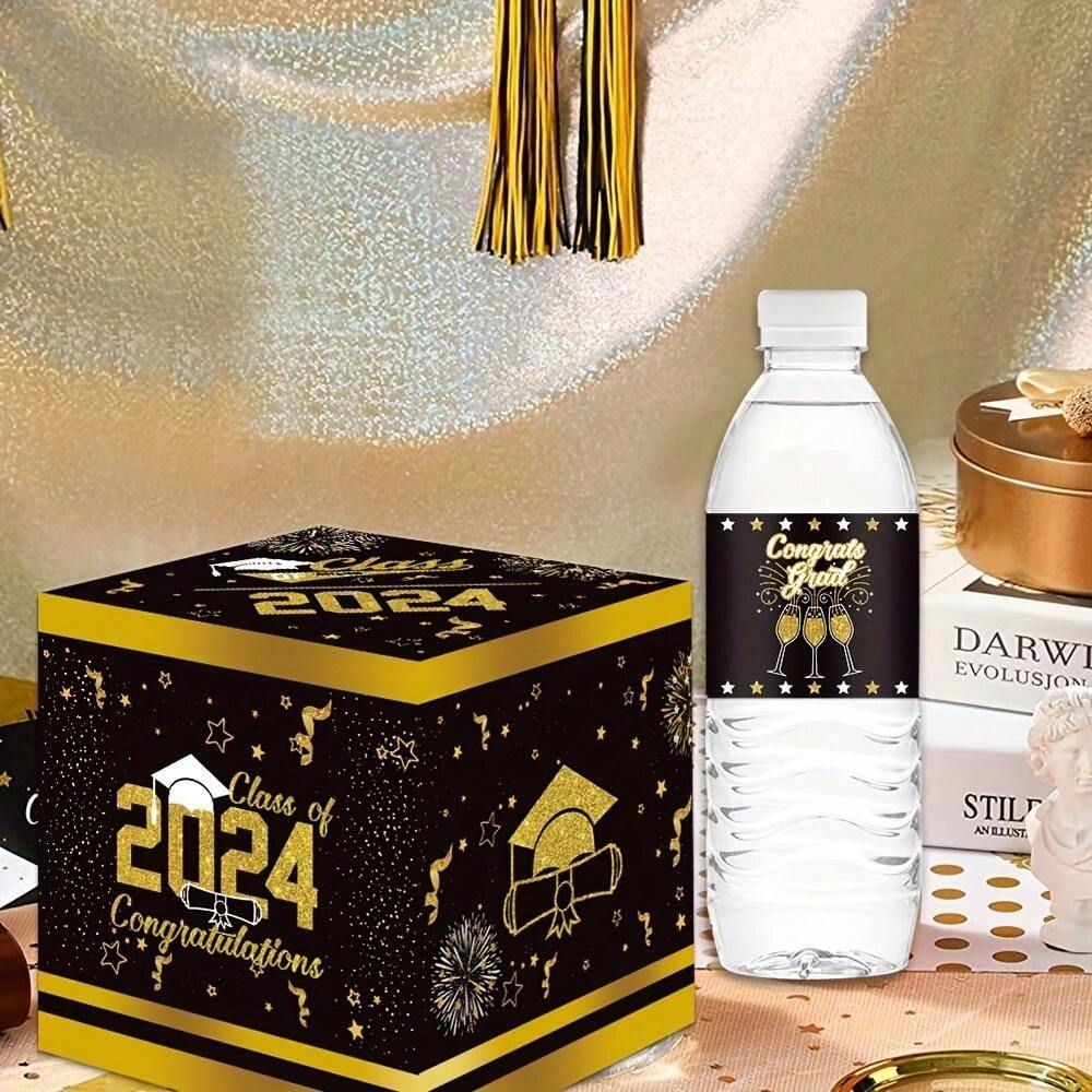 One Black Graduation Card Box, Congratulation Graduation Party ...