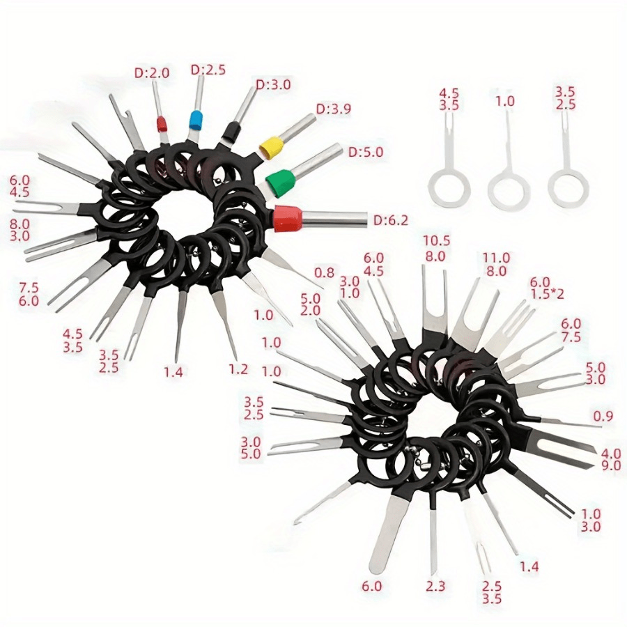 Set Of Automotive Plug Terminal Removal Tools, Wire Crimp Connectors ...