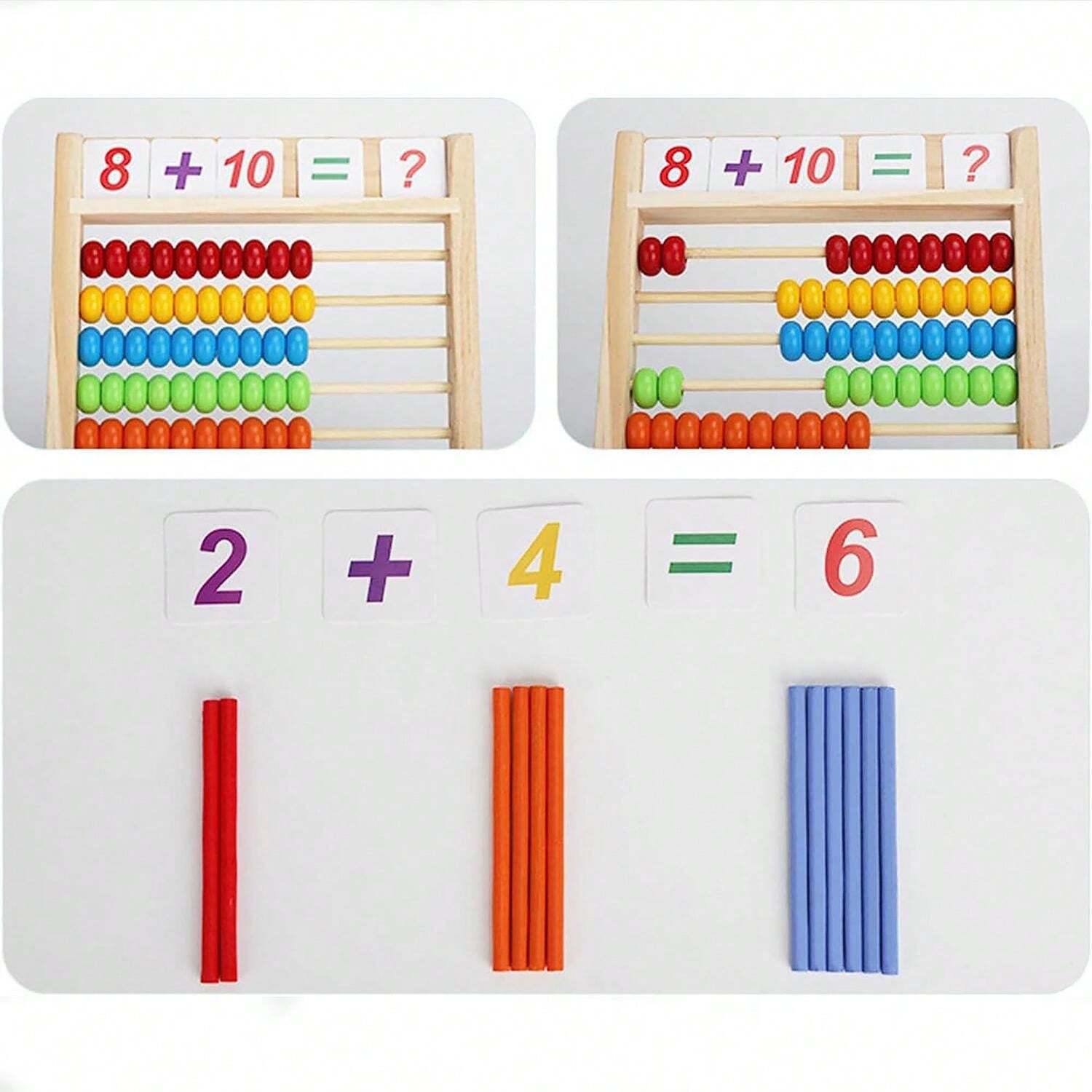 Montessori Math Toys Wooden Abacus Educational Counting Frames Toy ...