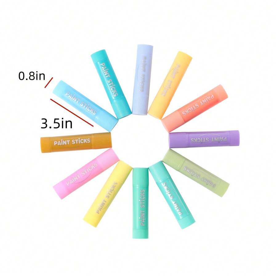 12pcs Macaron Colors Diy Paint Sketching Window Crayon, Fast Drying ...