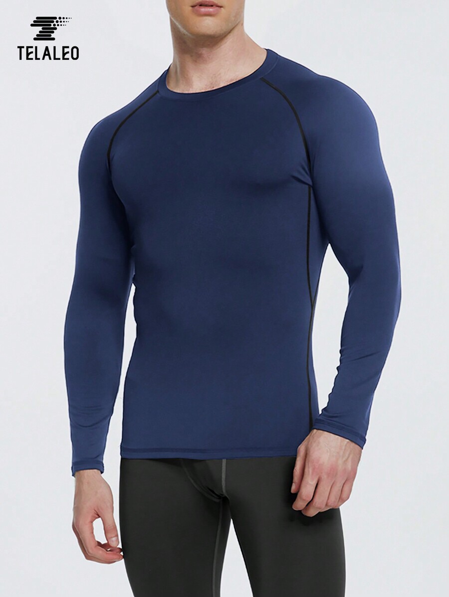 TELALEO Herren 6er Pack Kompressions Atmungsaktive Langarm Sport T ...