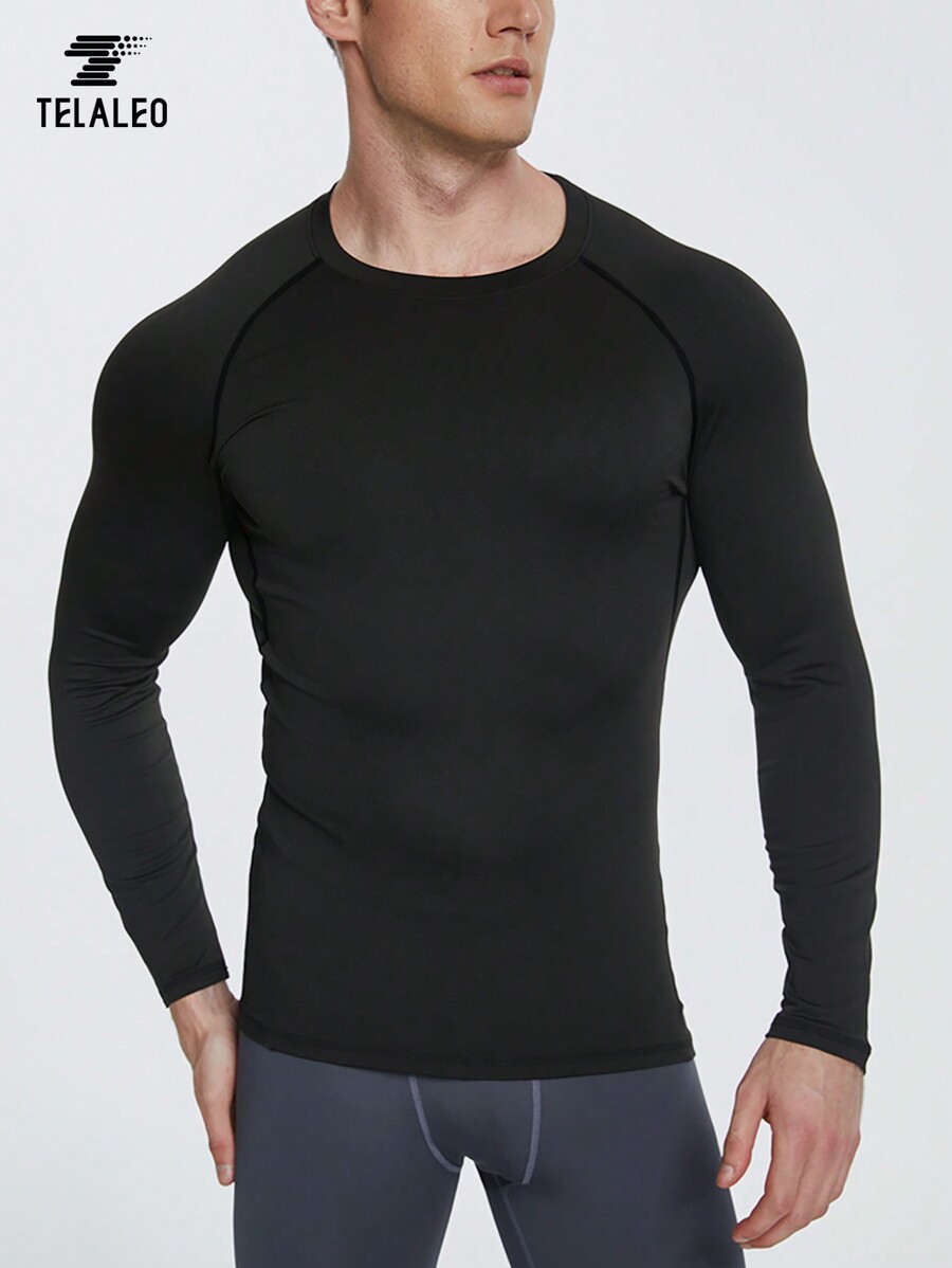 TELALEO Herren 6er Pack Kompressions Atmungsaktive Langarm Sport T ...