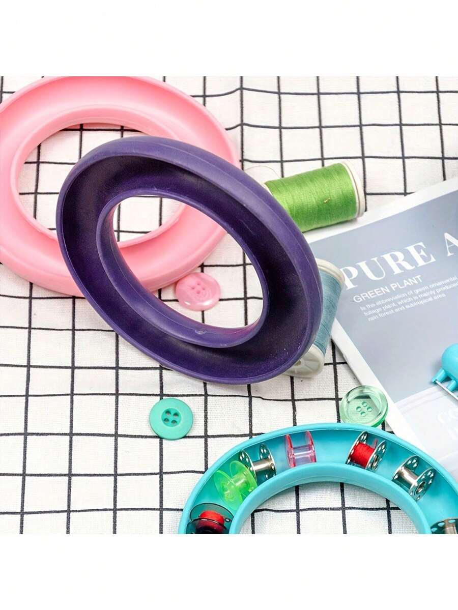 1pc Portable & Lightweight DIY Shuttle Core Storage Ring Coil Holder ...