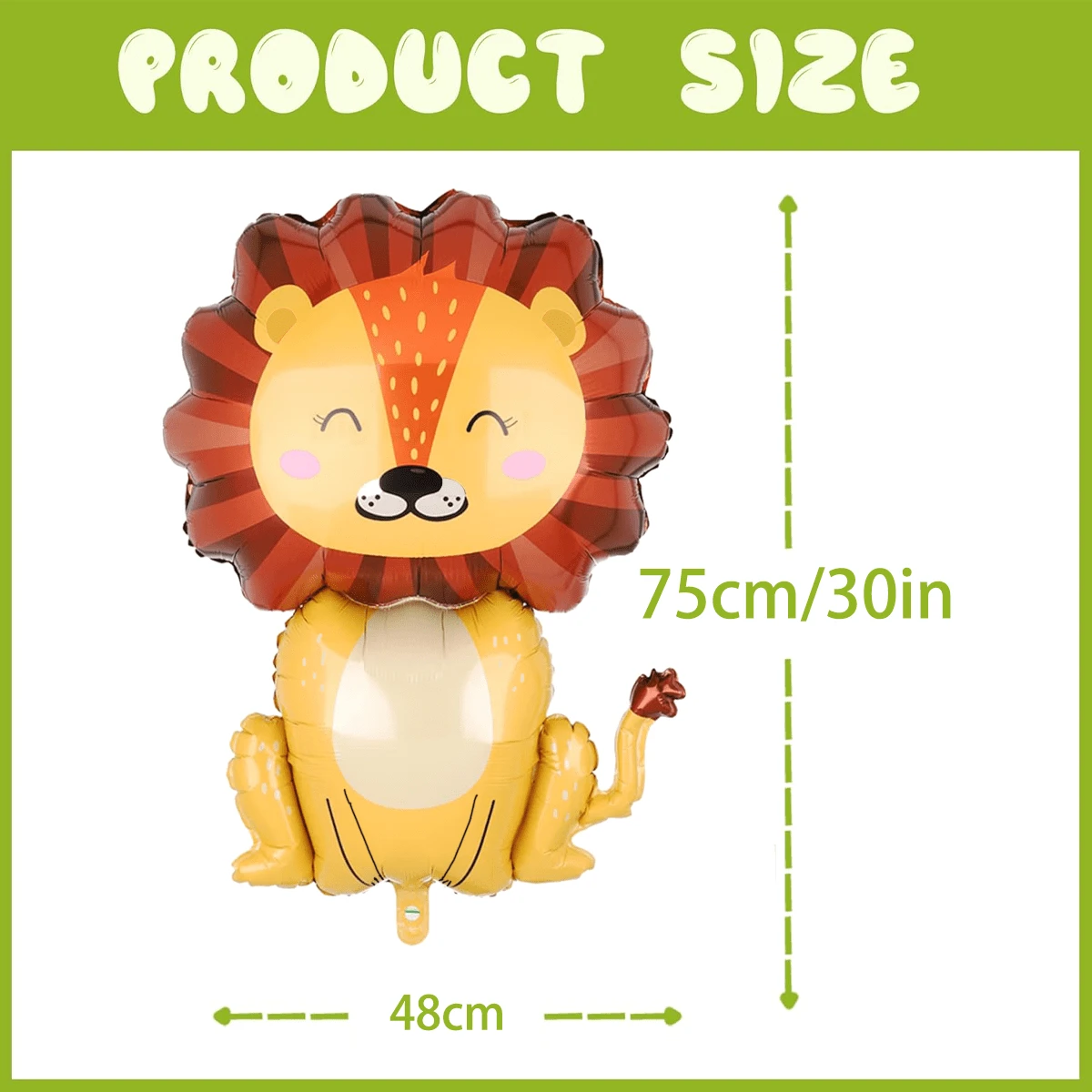 2/3/4PCS Giant Lion Foil Balloons Jungle Animal Birthday Party ...