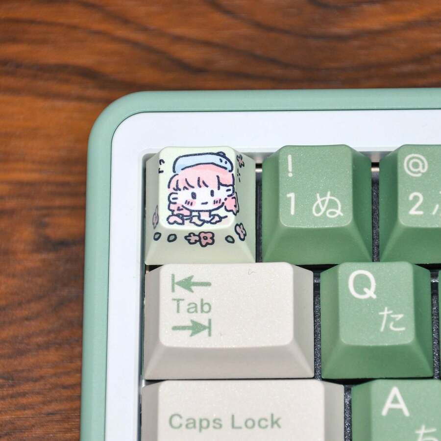 (Only Keycaps) 8 Keys PBT Spring Flower Theme Keycaps Cherry Profile ...
