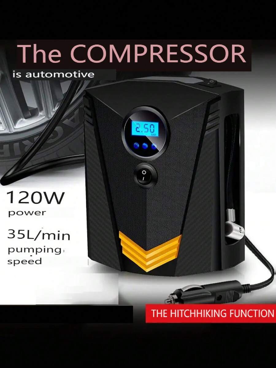 Digital Tire Inflator Pump DC 12 Volt Car Portable Air Compressor Pump ...