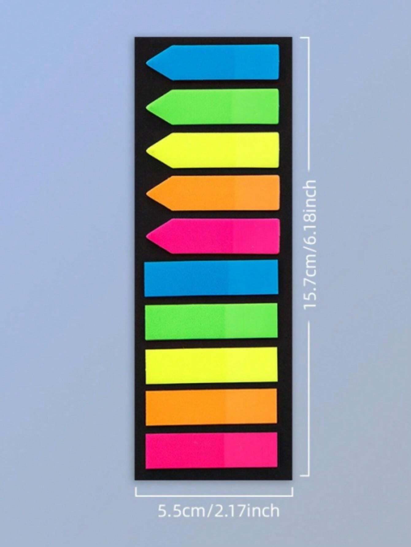 1 Set Of Multicolor Transparent Index Tabs With Flat And Arrow Shaped ...