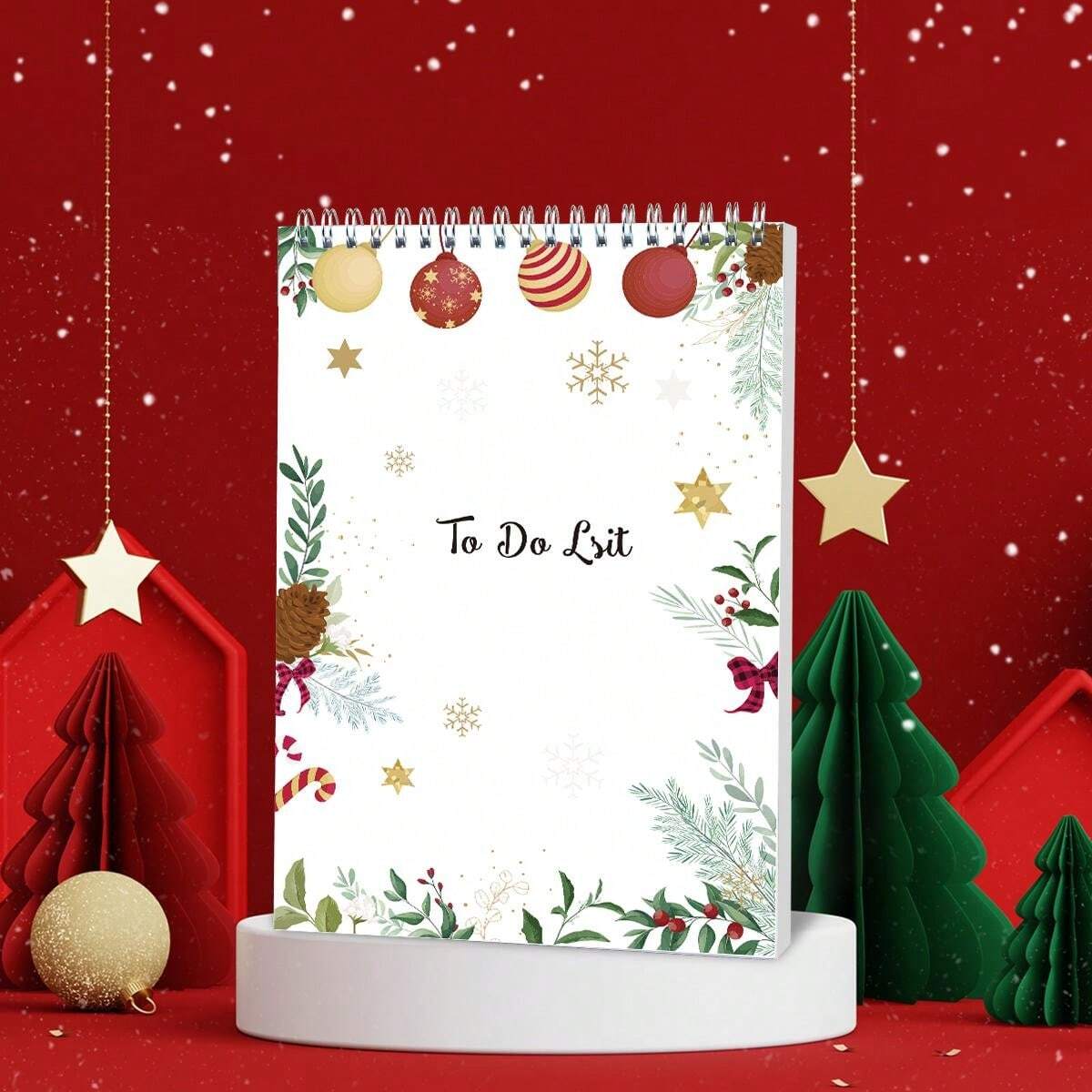 1pc A5 Wirebound Notebook With Top Flip, Dotted Pages, Simple And Multi ...
