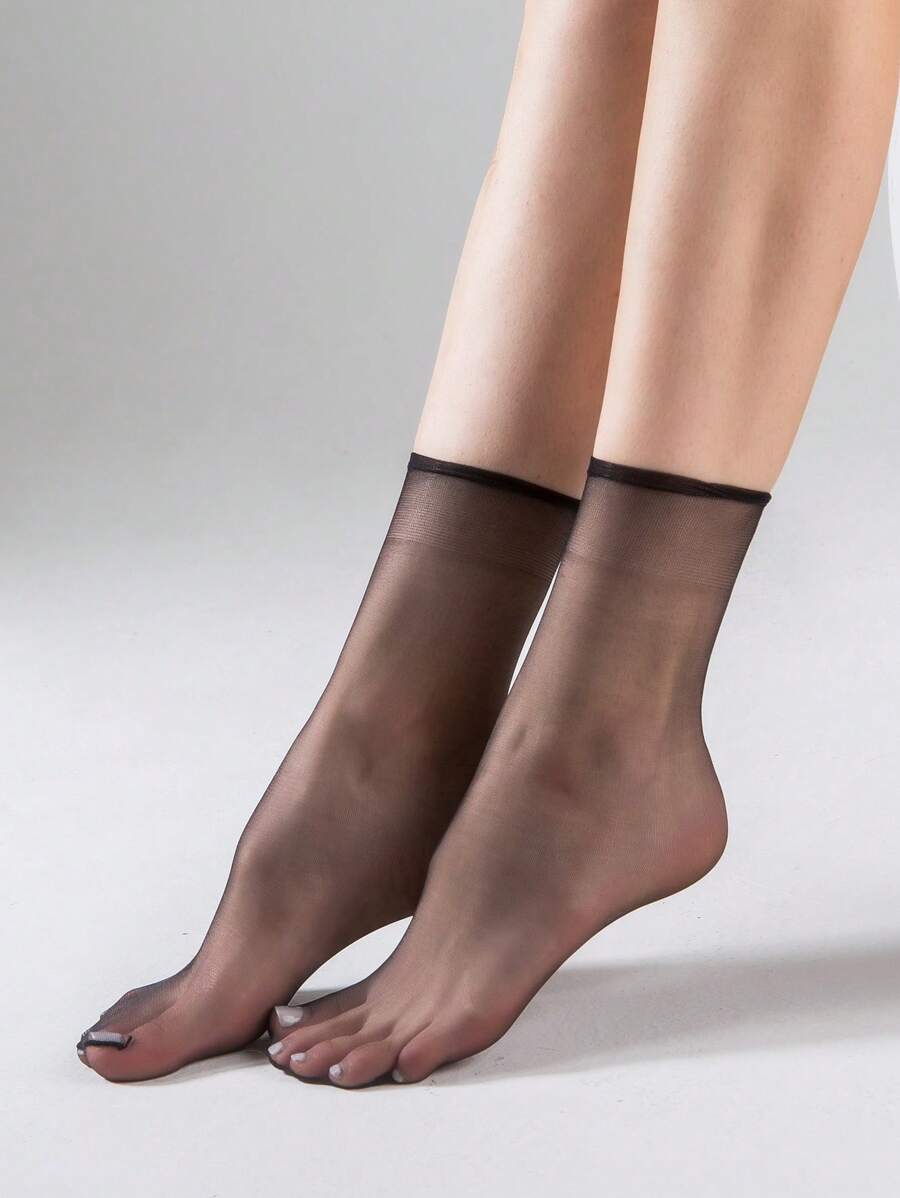 10 Pairs Women's Ultra-Thin & Super Sheer Invisible Silk Ankle Socks ...