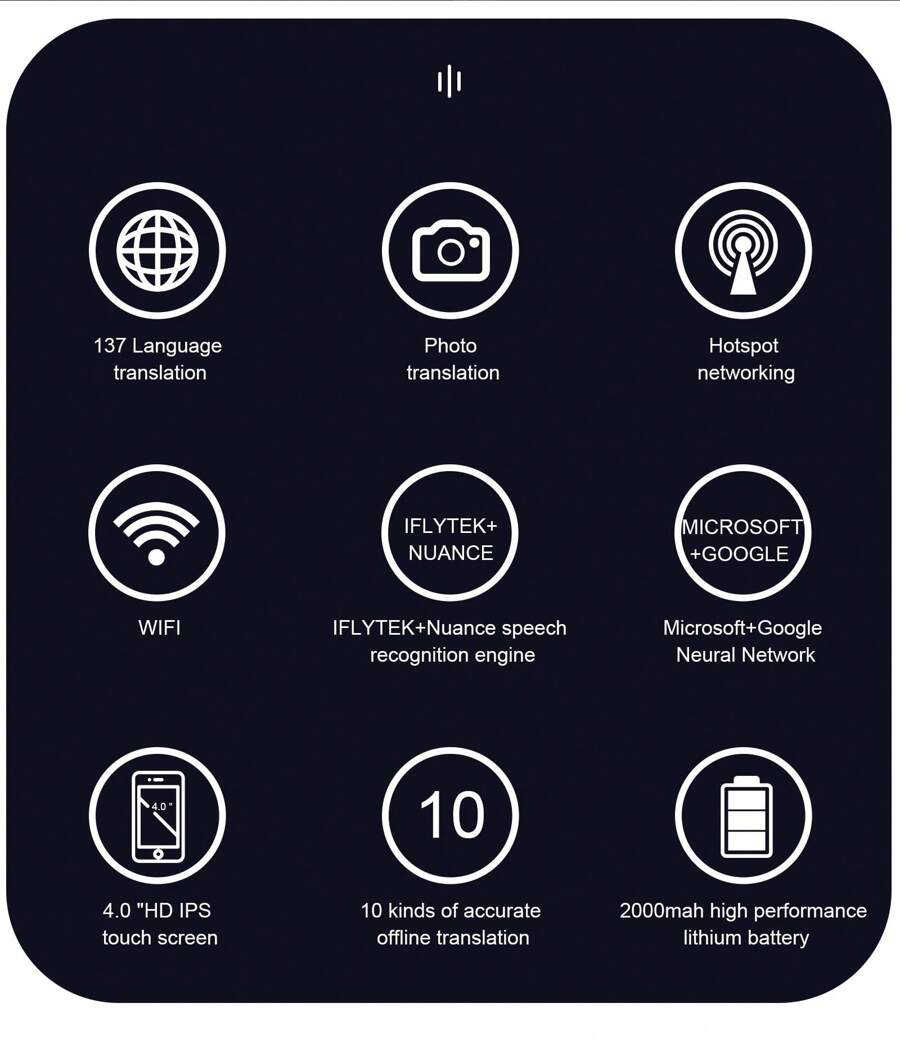 Dispositif de traduction de langue, traducteur instantané portable à ...
