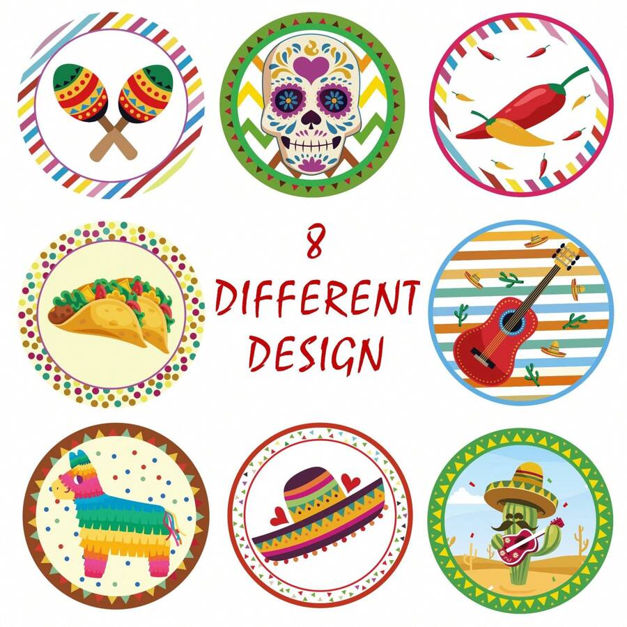 1pc Carnival Party Stickers, Mexican Decoration, Mexican Theme Stickers ...