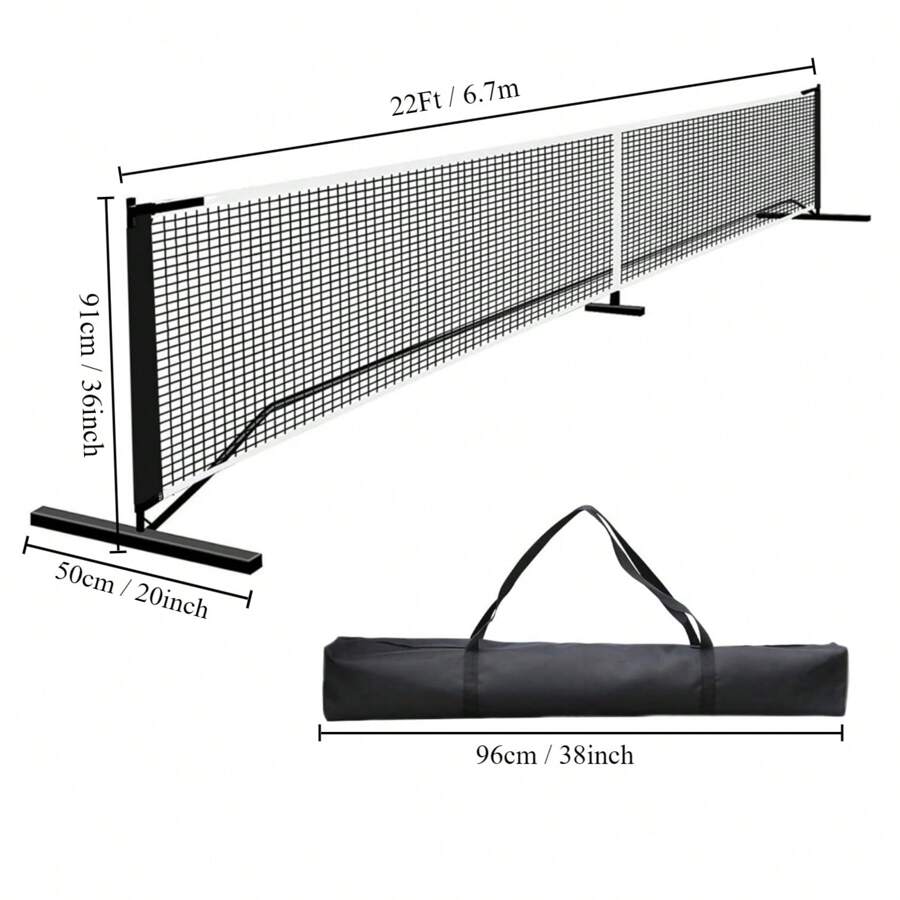 Pickleball Net, 22FT Regulation Size Portable Pickleball Set With Net ...