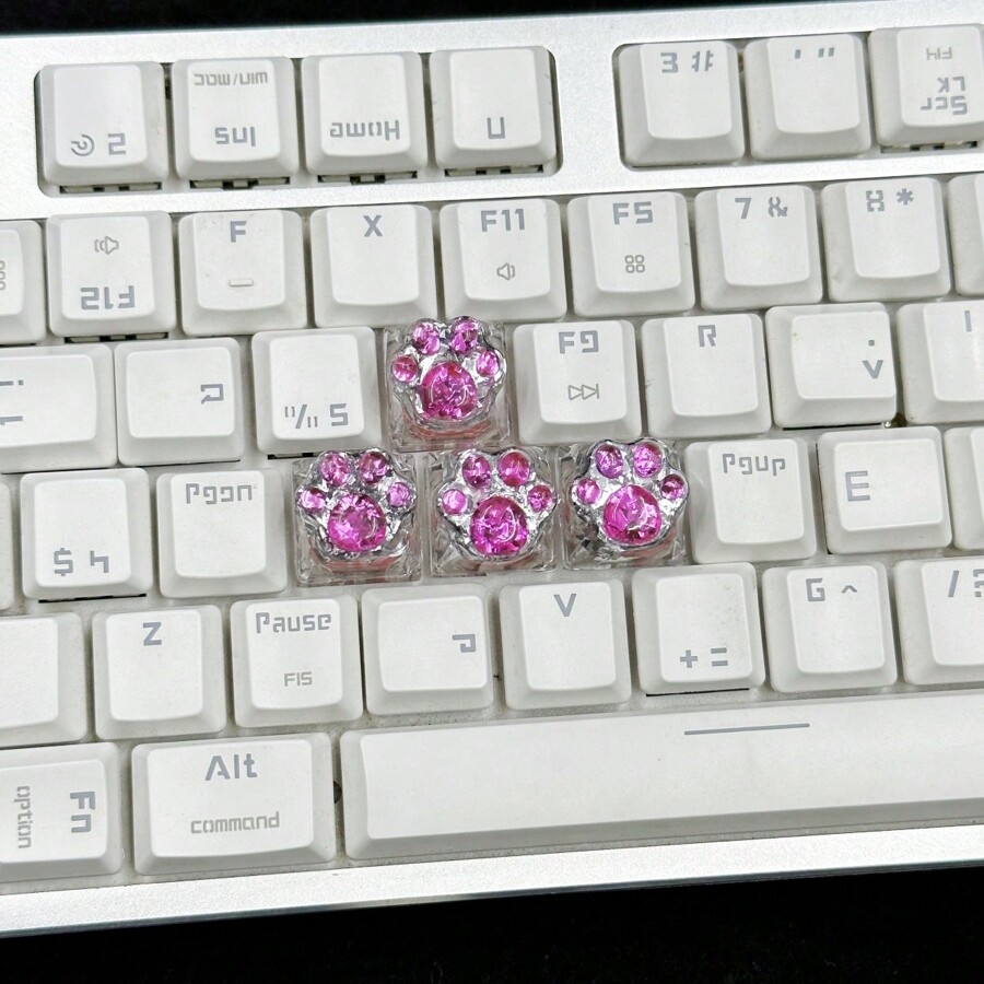 4pcs/Set Multicolor Translucent Abs Resin & Shell-Shaped Keycaps With ...